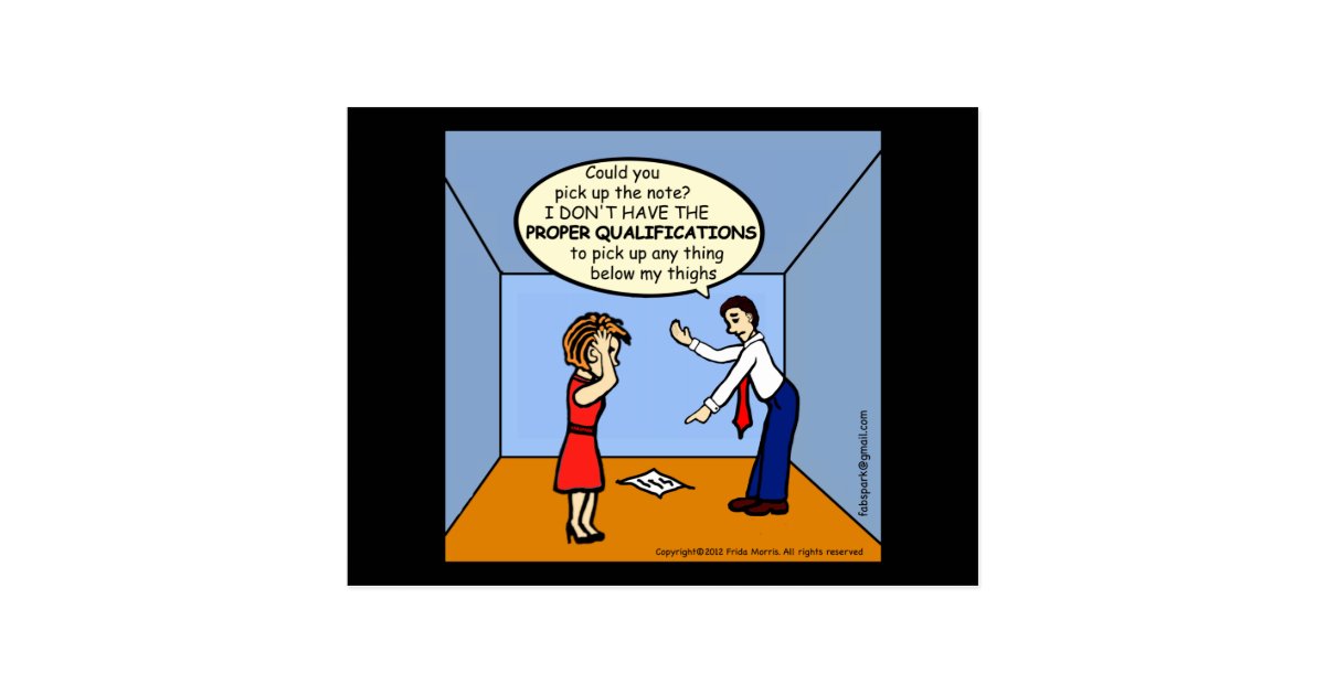 Proper Qualifications ~ hilarious funny comics Postcard | Zazzle.com
