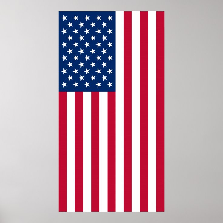 Proper Vertical Display of the United States Flag Poster | Zazzle