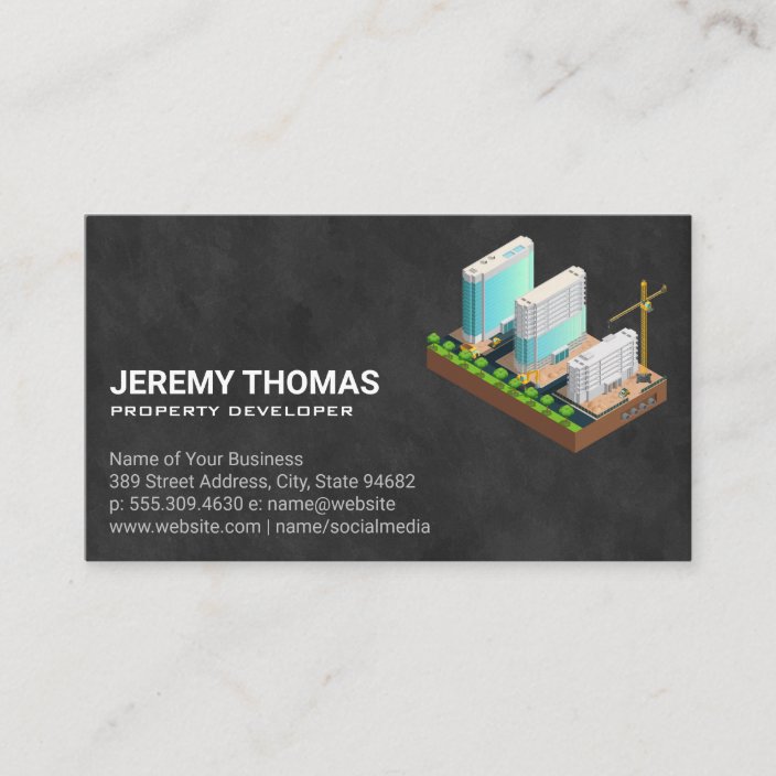 Property Developing | Real Estate Business Card | Zazzle.com
