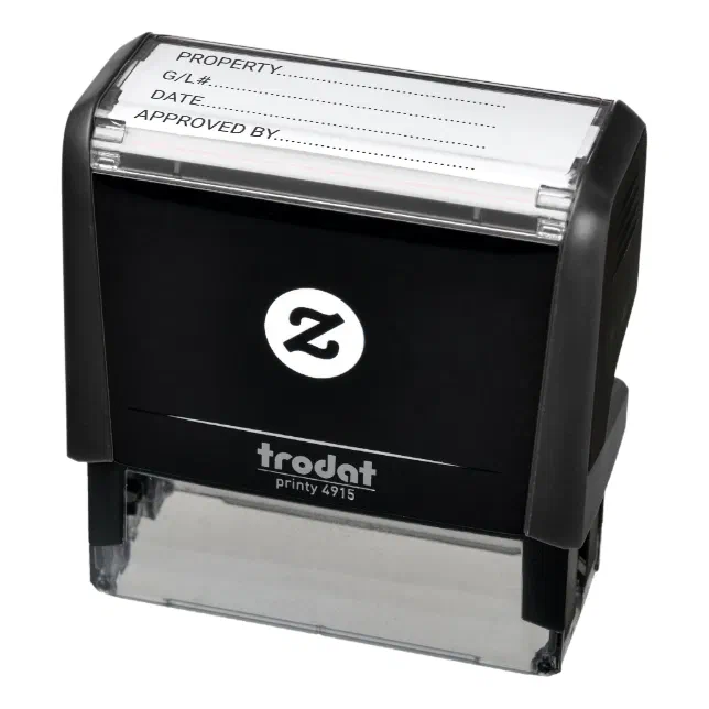 Property General Ledger Sign Date Approval Self-inking Stamp | Zazzle