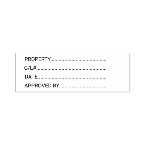 Property General Ledger Sign Date Approval Self-inking Stamp | Zazzle