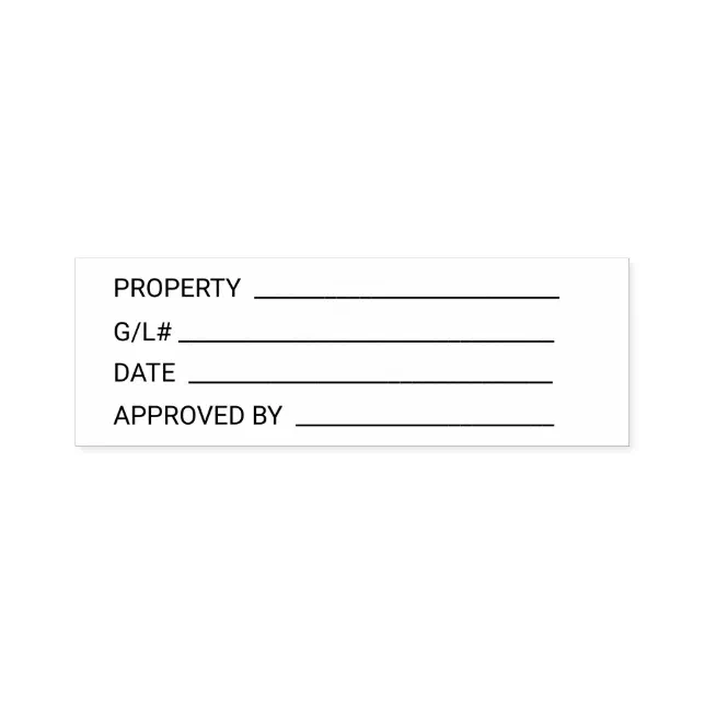 Property General Ledger Sign Date Approval Self-inking Stamp | Zazzle