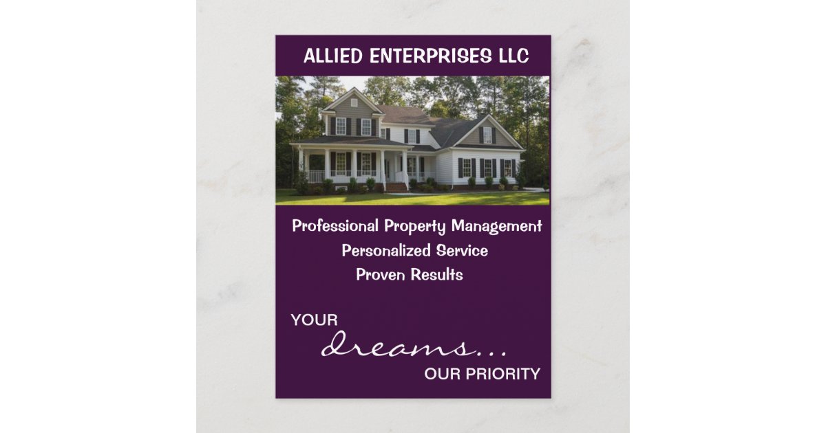 Property Management Postcard | Zazzle