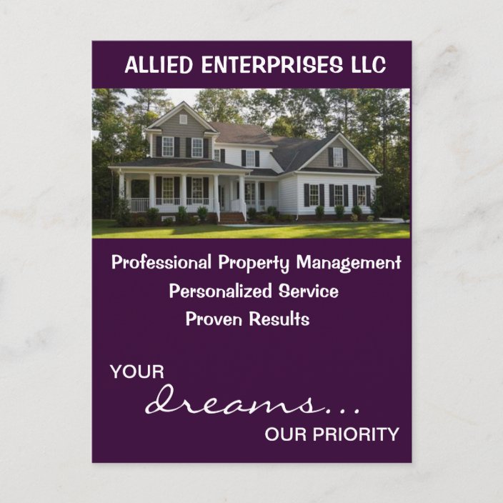 Property Management Postcard | Zazzle.com