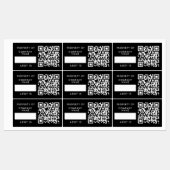 Property of Company Black QR Code Asset ID Labels | Zazzle