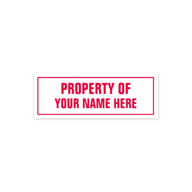 Property Of custom stamp | Zazzle