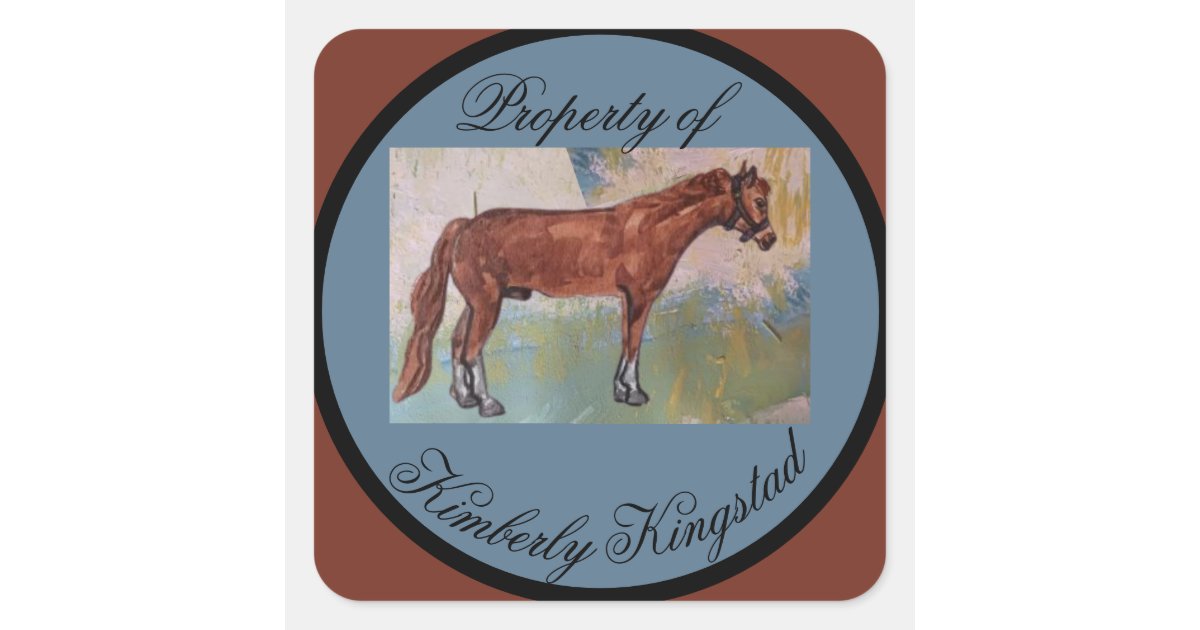 property of horse stickers | Zazzle