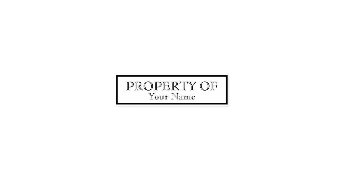 Property of template self-inking stamp | Zazzle
