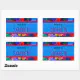 Property of Your Name Faux Painted Rectangular Sticker | Zazzle