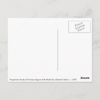 Proportion Study of Human Figure by Durer Postcard | Zazzle