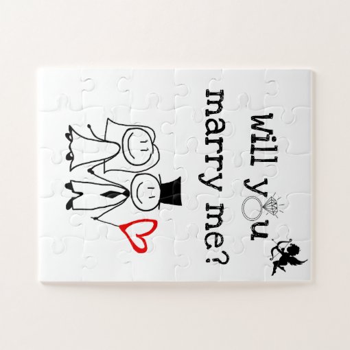 Proposal Puzzle with "Will you marry me?" text | Zazzle
