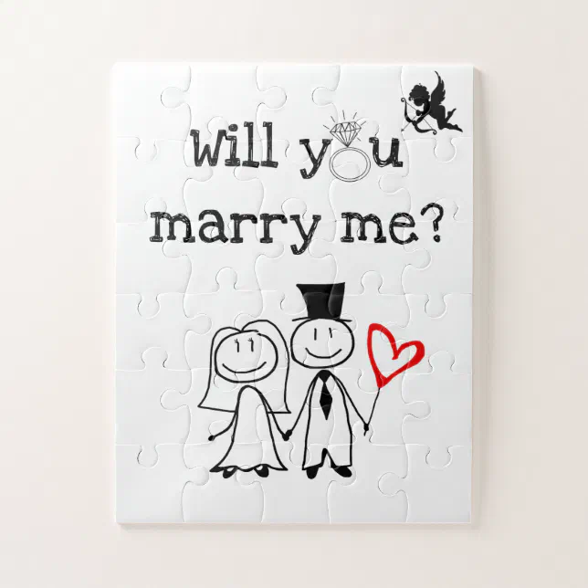 Proposal Puzzle with "Will you marry me?" text | Zazzle