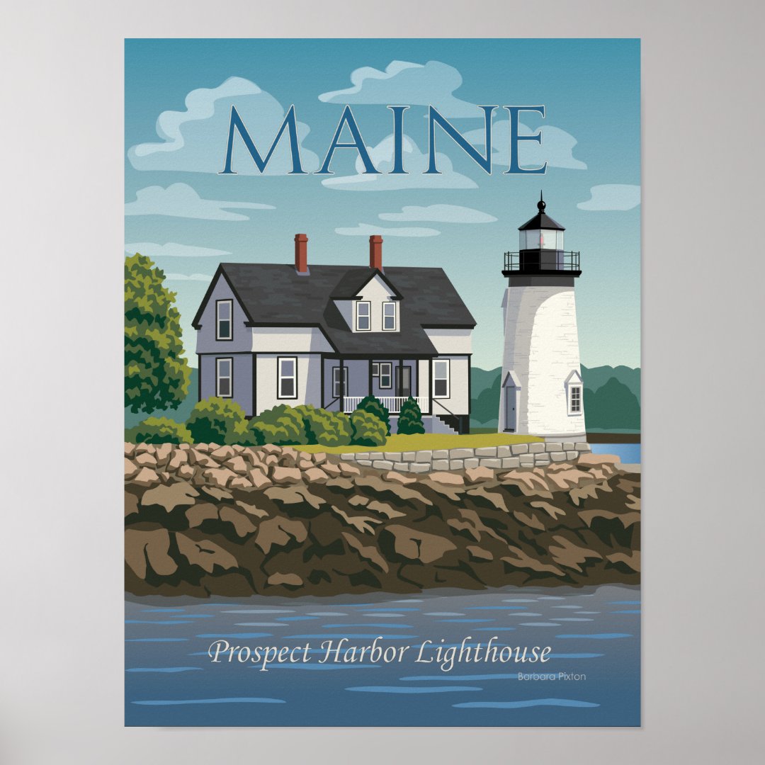 Prospect Harbor Lighthouse Poster | Zazzle