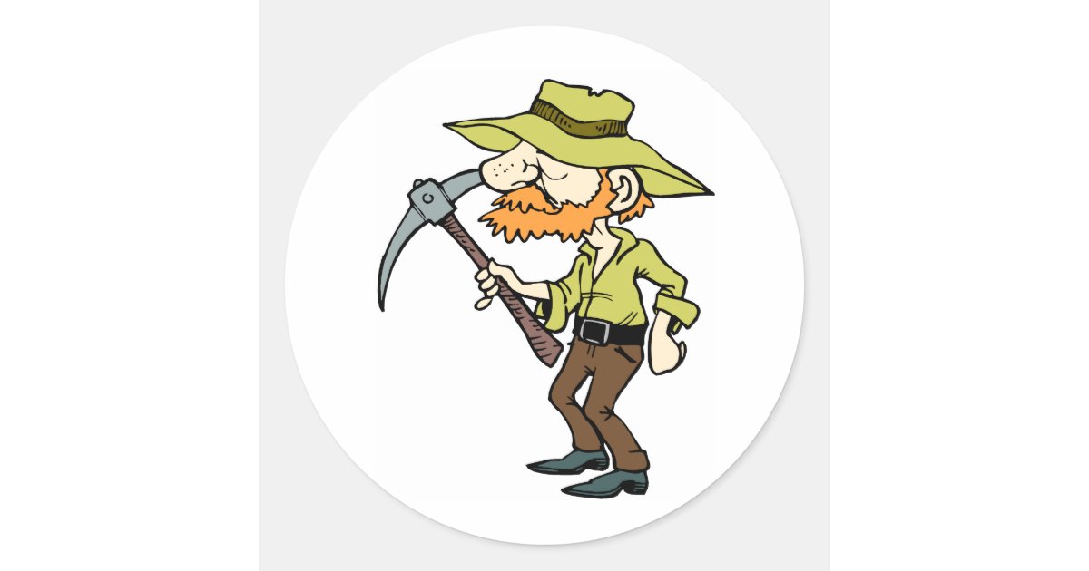Prospector Classic Round Sticker | Zazzle