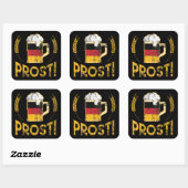Prost German Flag Beer Lover Oktoberfest Square Sticker | Zazzle