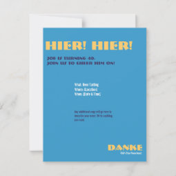 Prost Toast Mens 40th Birthday Party Invitation | Zazzle