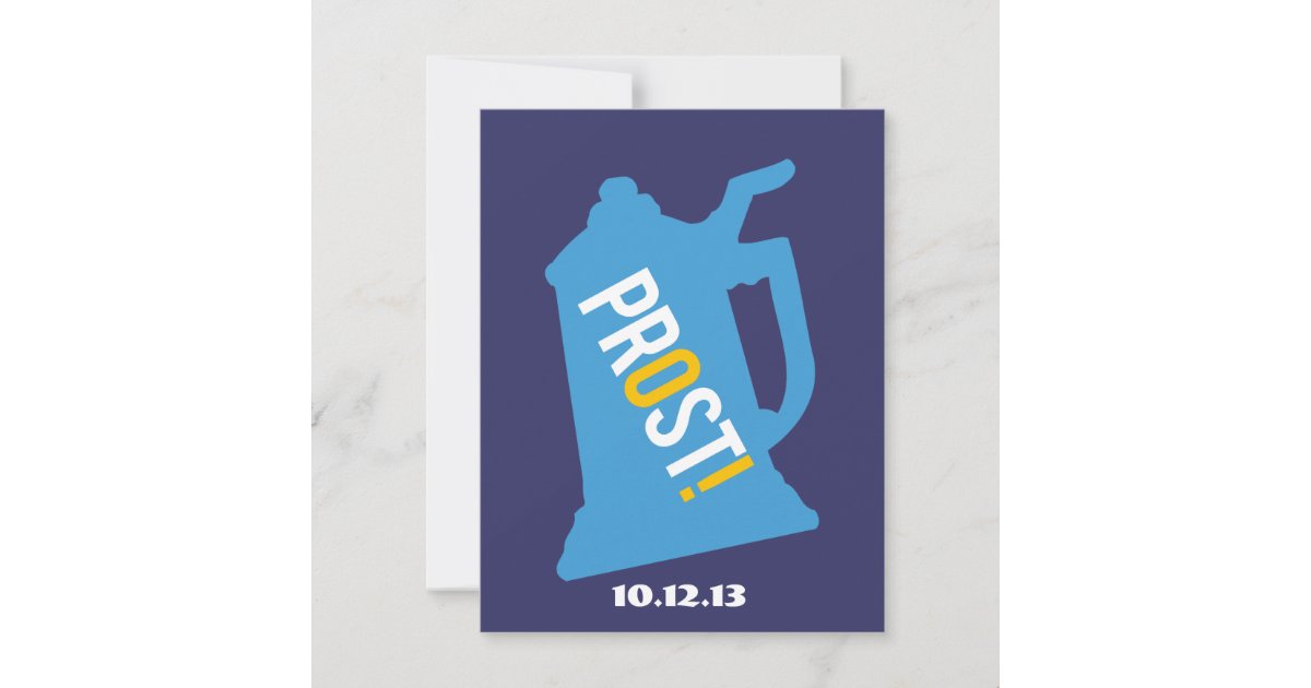 Prost Toast Mens 75th Birthday Party Invitation | Zazzle