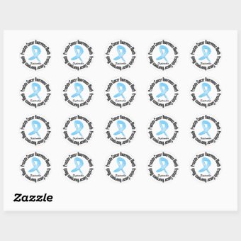Prostate Cancer Awareness Month Ribbon Classic Round Sticker | Zazzle