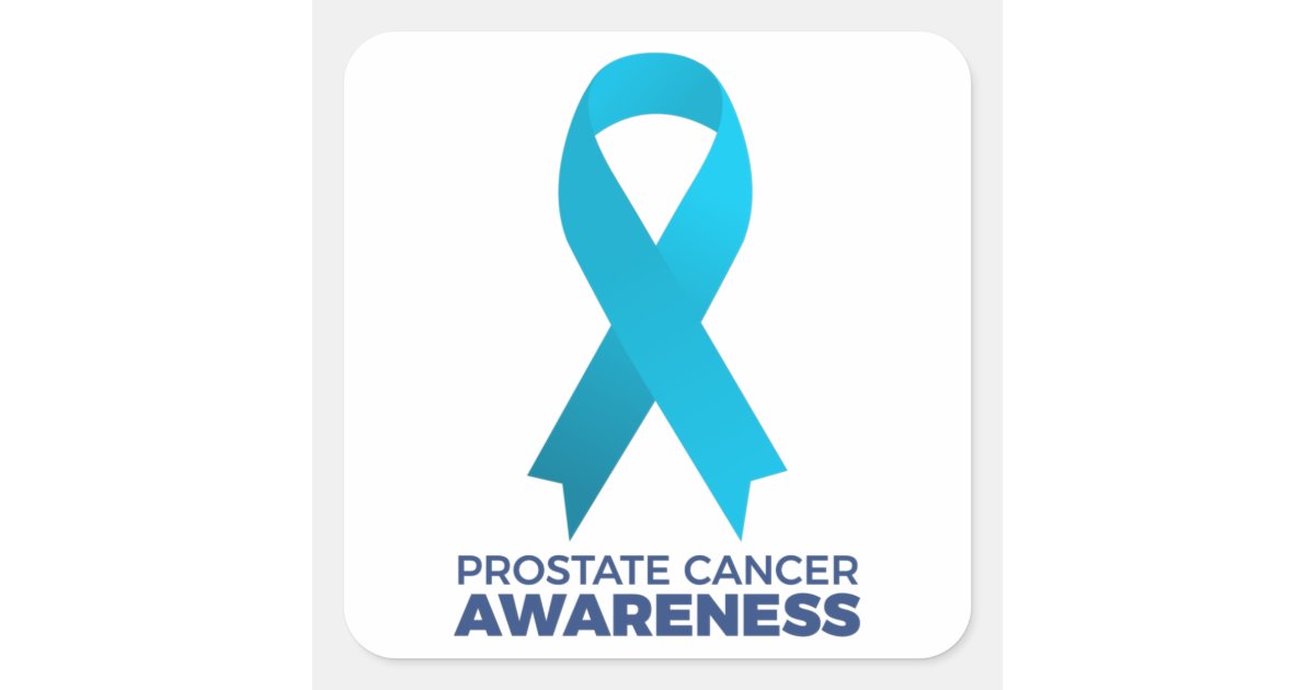 Prostate Cancer Awareness Square Sticker | Zazzle