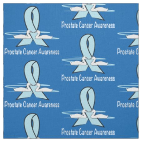 Prostate Cancer Awareness with Butterfly Ribbon Fabric | Zazzle