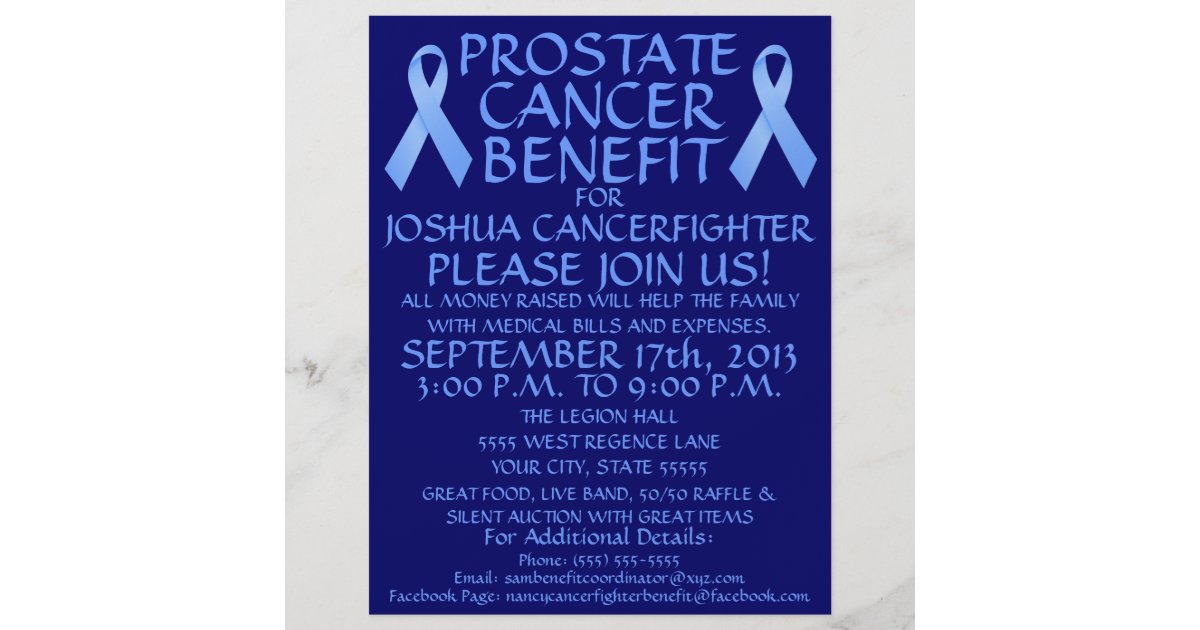 Prostate Cancer Benefit Flyer | Zazzle