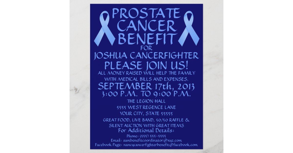 Prostate Cancer Benefit Flyer | Zazzle