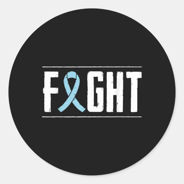 Prostate Cancer Fight Cancer Ribbon Month Classic Round Sticker | Zazzle