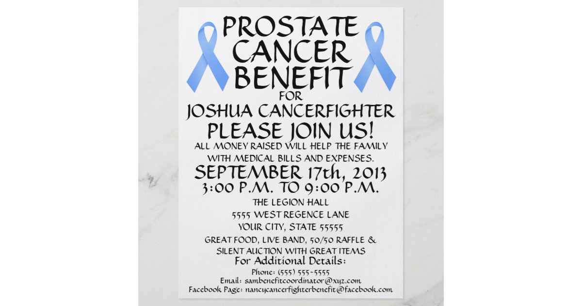 Prostate Cancer Fighter Benefit Flyer | Zazzle