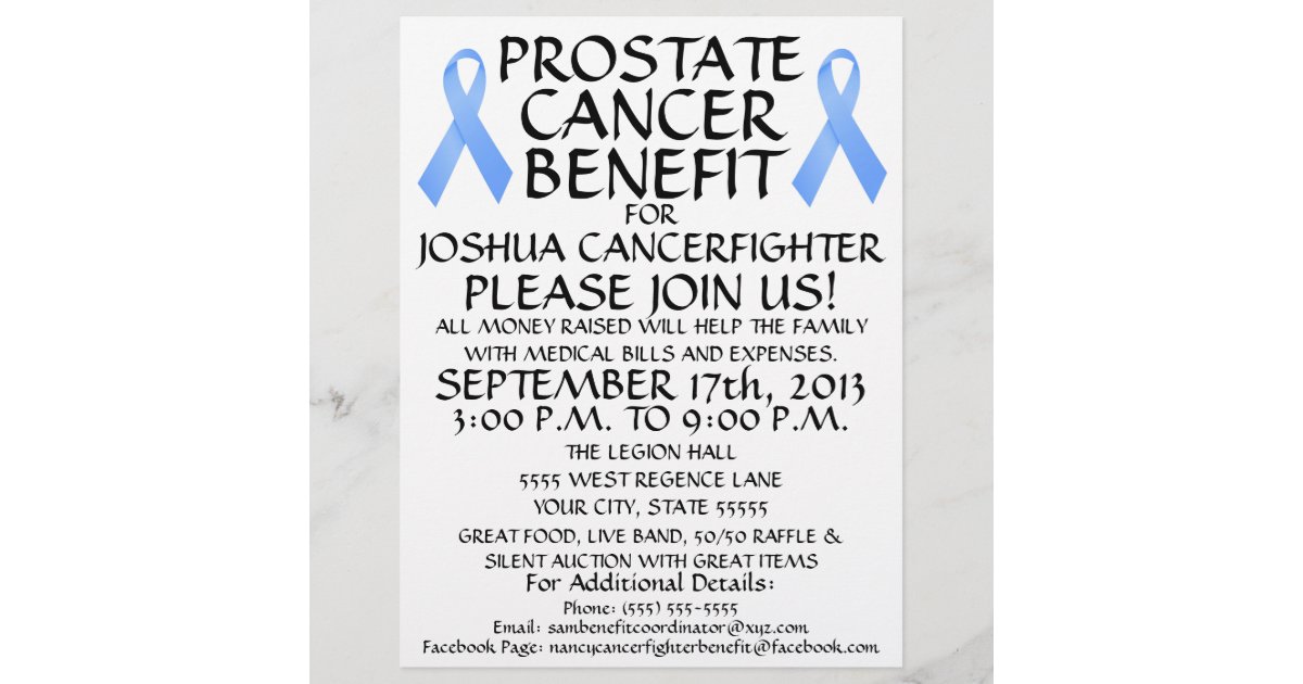 Prostate Cancer Fighter Benefit Flyer | Zazzle