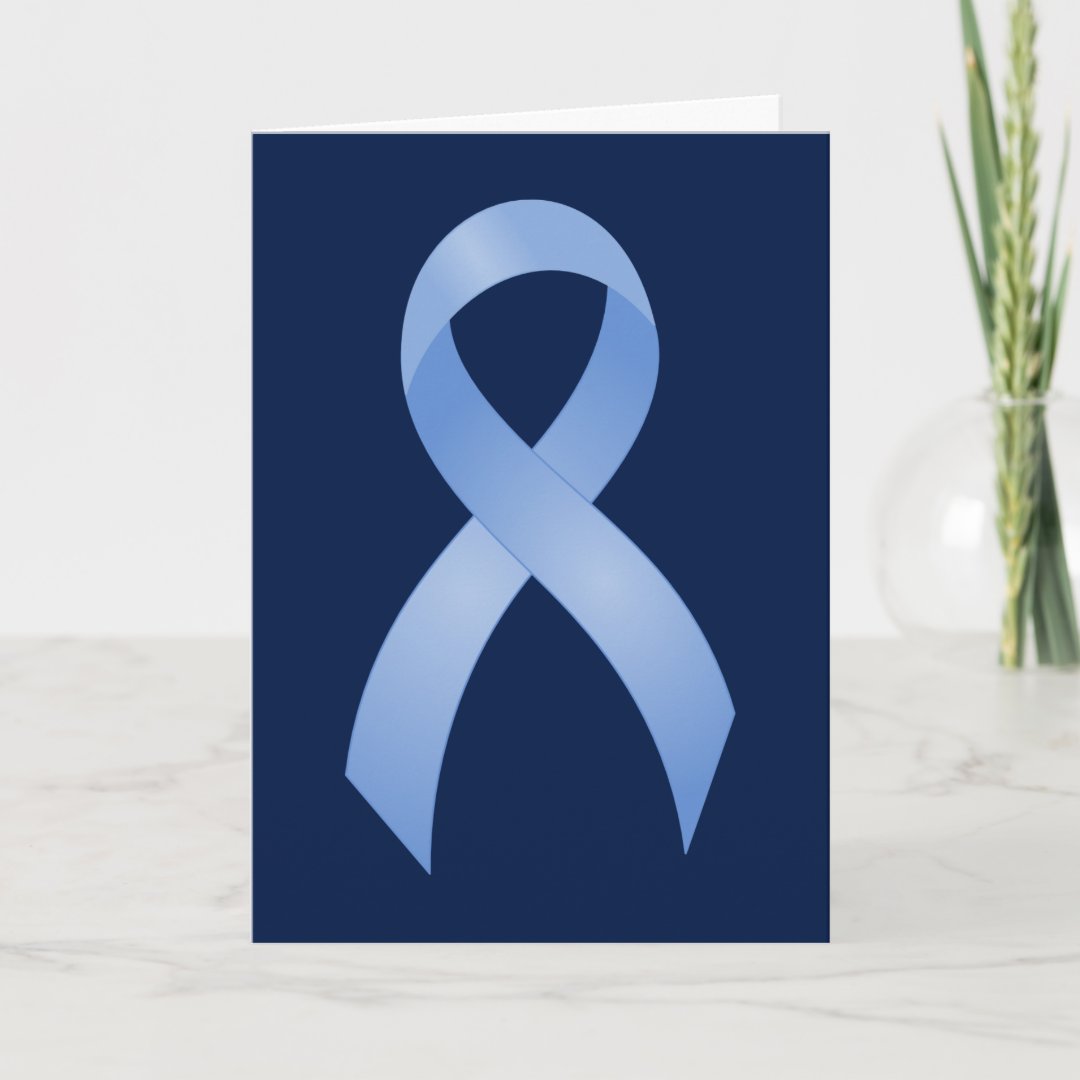 Prostate Cancer Light Blue Ribbon Thank You Card | Zazzle