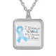 Prostate Cancer Ribbon Someone I Love Silver Plated Necklace | Zazzle