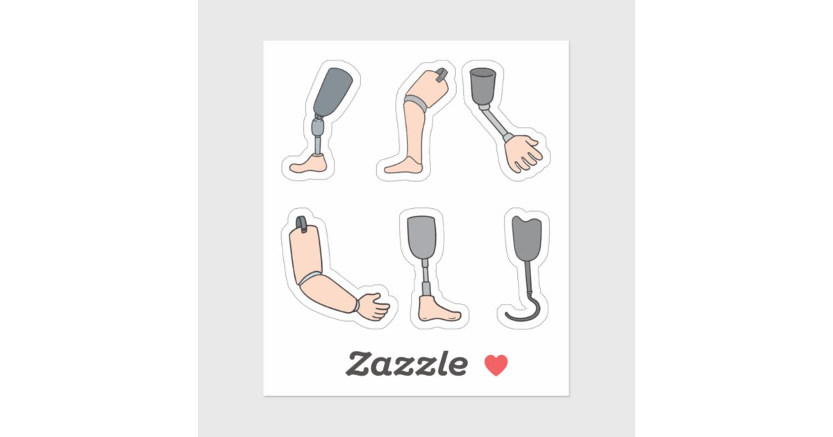 Prosthetic Stickers | Zazzle