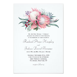 Protea Wedding Invitations & Announcements | Zazzle