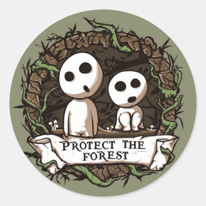 Protect the Forest! Classic Round Sticker | Zazzle.com