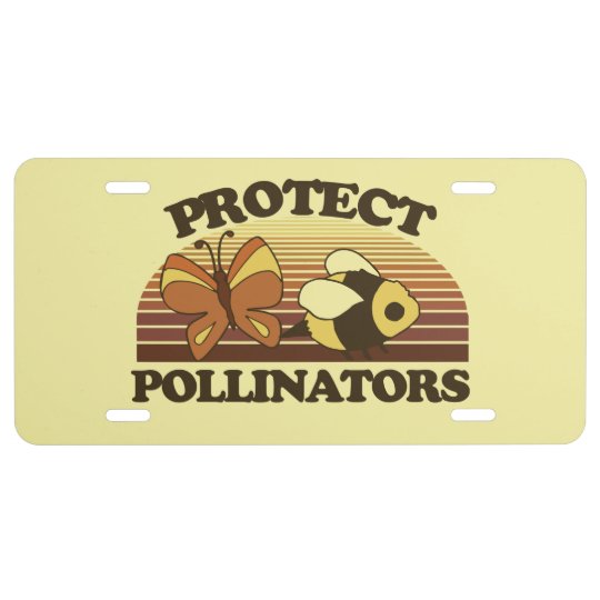 Protect the Pollinators License Plate | Zazzle.com