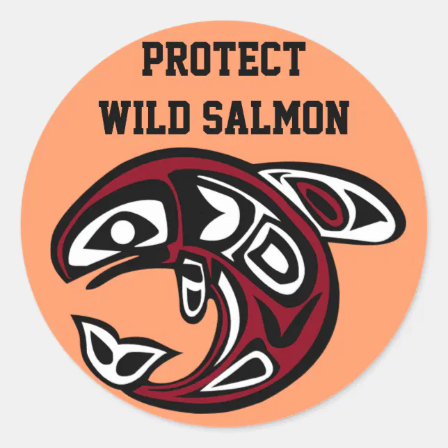 Protect Wild Salmon sticker | Zazzle