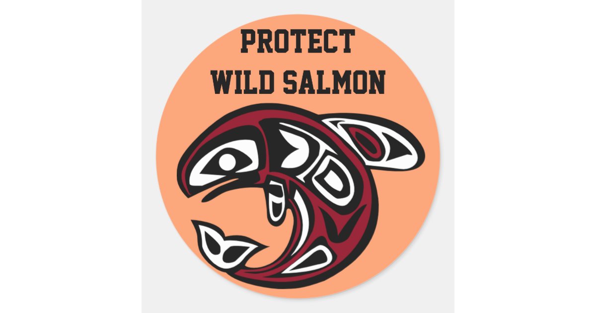 Protect Wild Salmon sticker | Zazzle