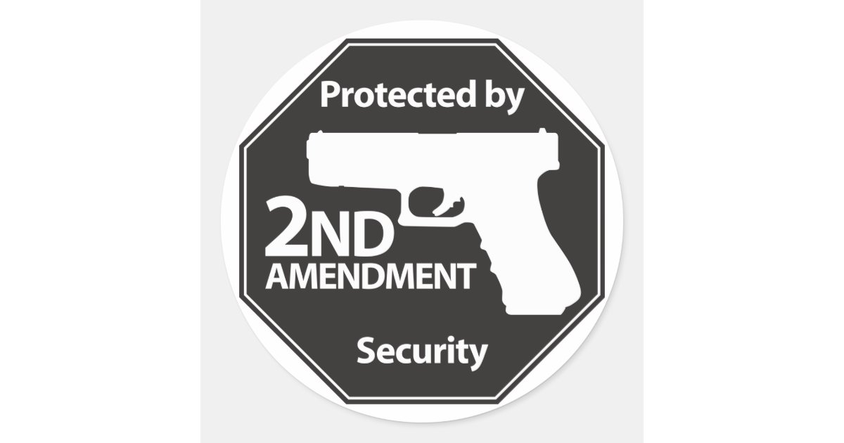 Protected by 2nd Amendment Classic Round Sticker | Zazzle