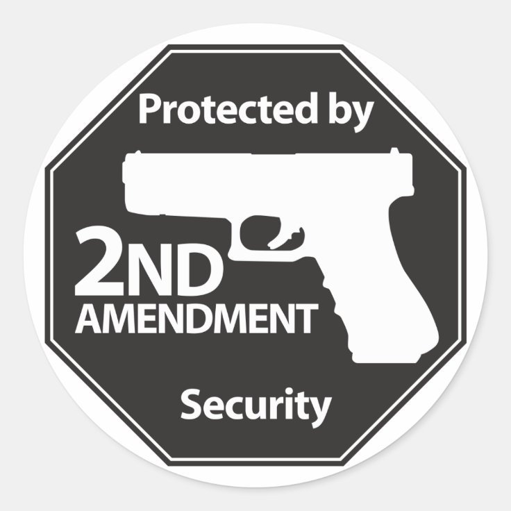 Protected by 2nd Amendment Classic Round Sticker | Zazzle