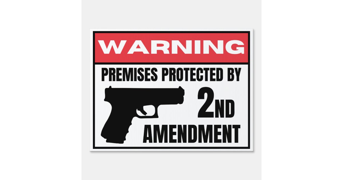 Protected By 2nd Amendment Yard Sign | Zazzle