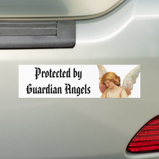 Protected by Angels Bumper Sticker | Zazzle