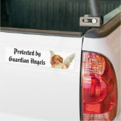 Protected by Angels Bumper Sticker | Zazzle