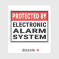 Protected By Electronic Alarm System Sticker | Zazzle