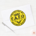 Protected by FAFO security system Classic Round Sticker | Zazzle