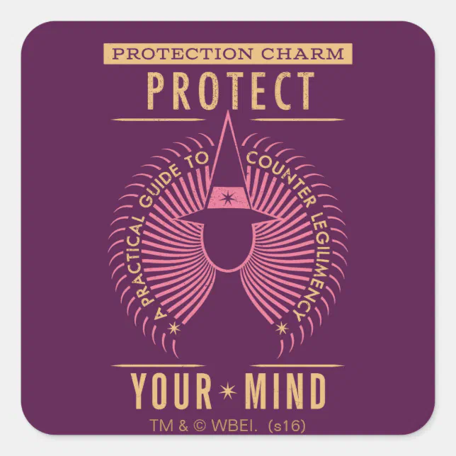 Protection Charm Guidebook Square Sticker | Zazzle