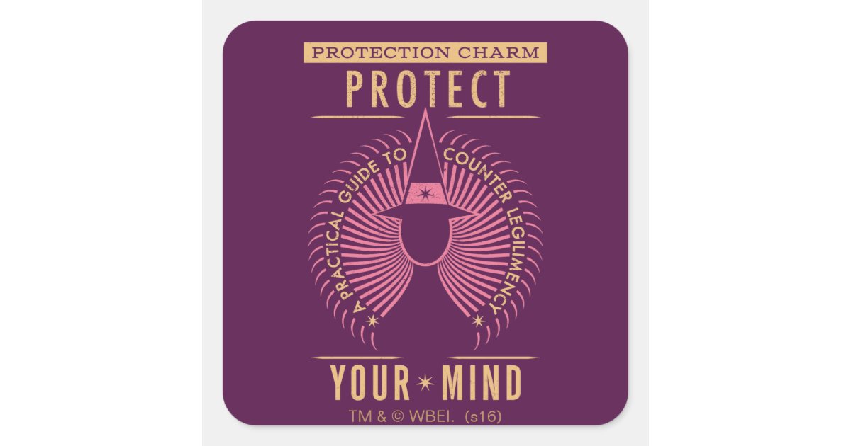 Protection Charm Guidebook Square Sticker | Zazzle