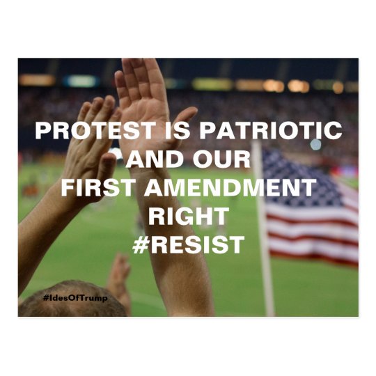 Protest is Patriotic First Amendment Resistance Postcard | Zazzle.com