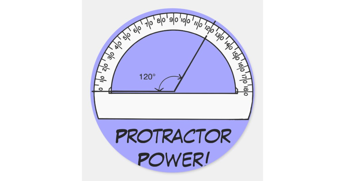 Protractor Power Classic Round Sticker | Zazzle