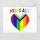 Proud Ally LGBTQAI Gay POC Transgender Pride Flag Postcard | Zazzle