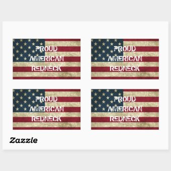 Proud American Redneck Sticker | Zazzle